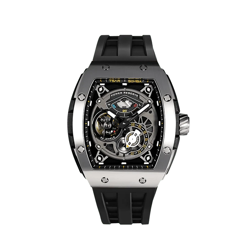 Elemental Series-Automatic Watch TB8210A Silver Black - Amr Gazzaz Store