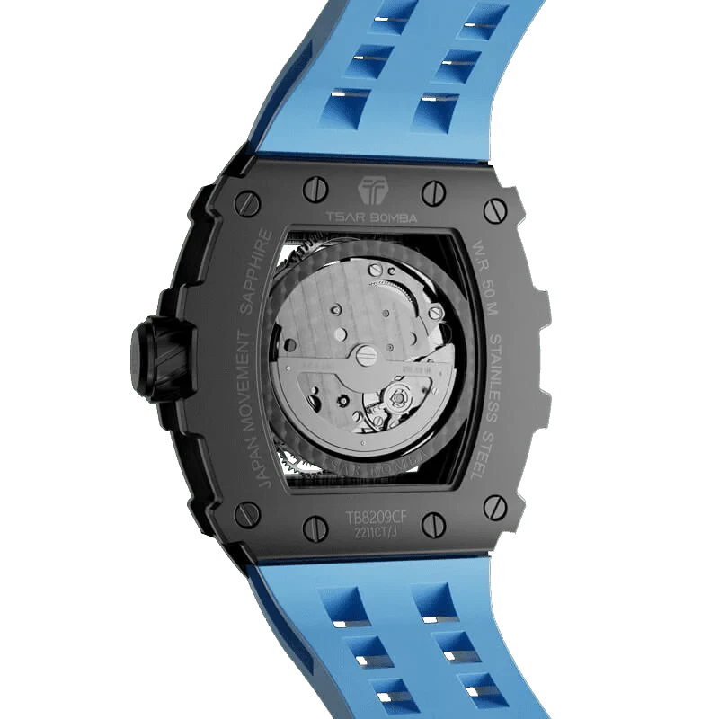 Elemental Series-Carbon Fiber Automatic Watch TB8209CF Black Blue Carb ...