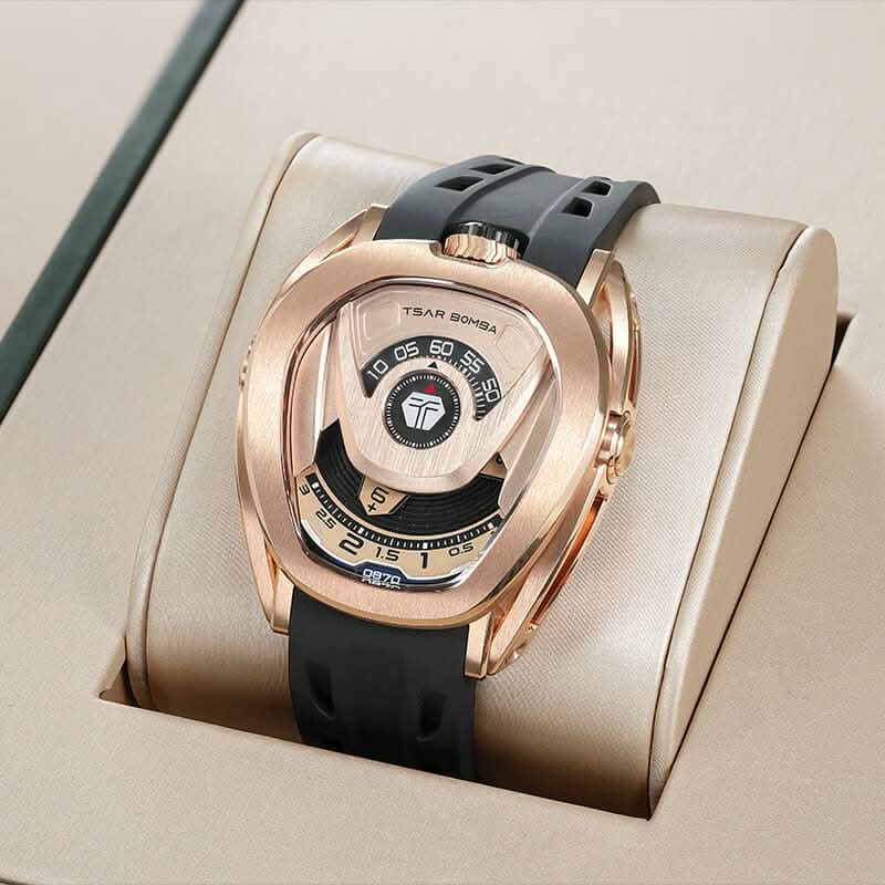 Reactor-Interchangeable Automatic Watch Golden Black - Amr Gazzaz Store