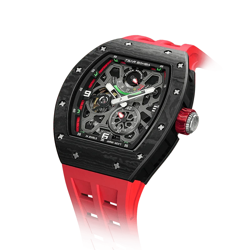 Elemental Series-Automatic Watch TB8212 Carbon Fiber Red – Amr Gazzaz Store
