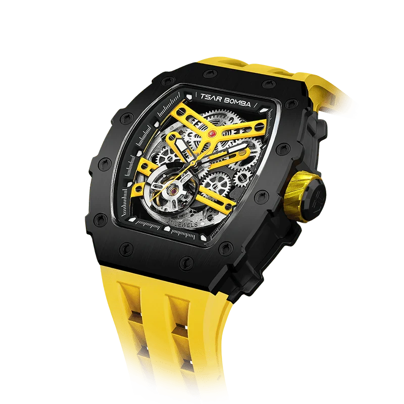 Elemental Series-Automatic Watch TB8208A Black Yellow - Amr Gazzaz Store