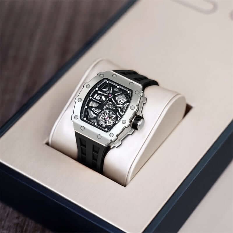 Elemental Series-Automatic Watch TB8209A Silver Black - Amr Gazzaz Store