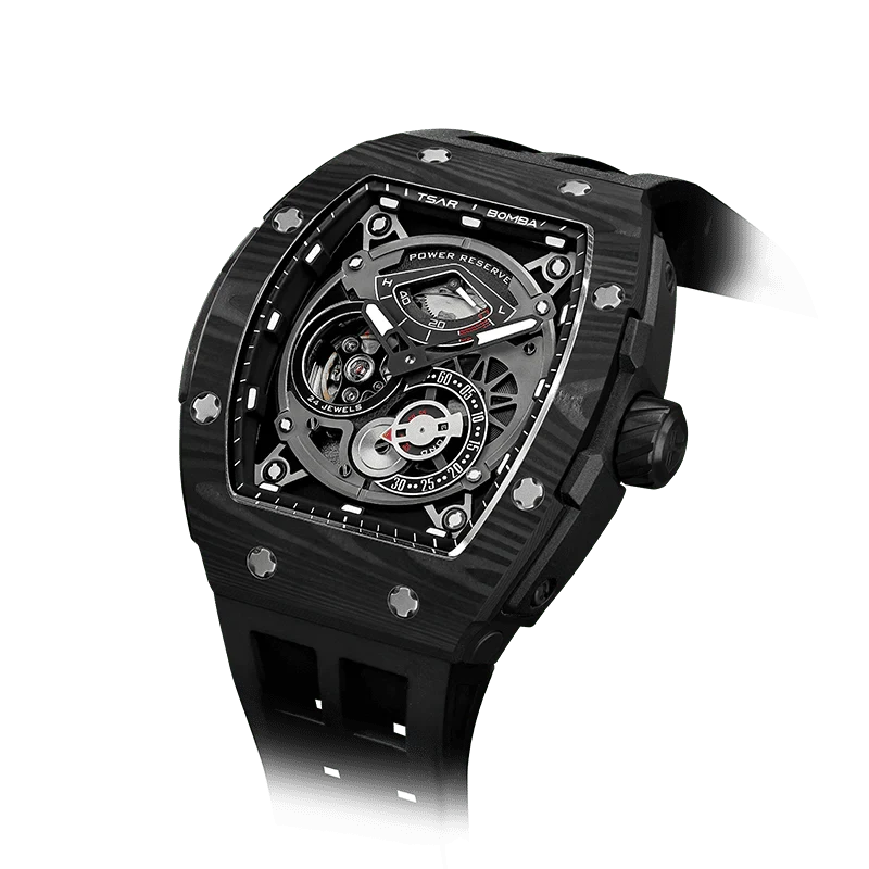 Elemental Series-Carbon Fiber Automatic Watch TB8210CF Cool Black – Amr ...