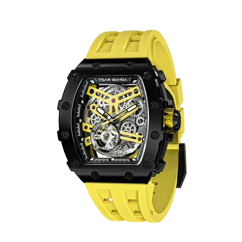Elemental Series-Automatic Watch TB8208A Black Yellow - Amr Gazzaz Store